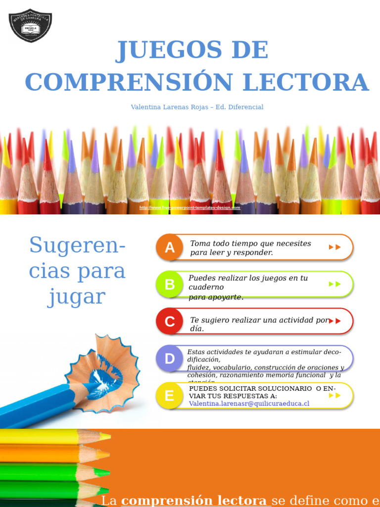 Juegos de Comprensión Lectora | PDF