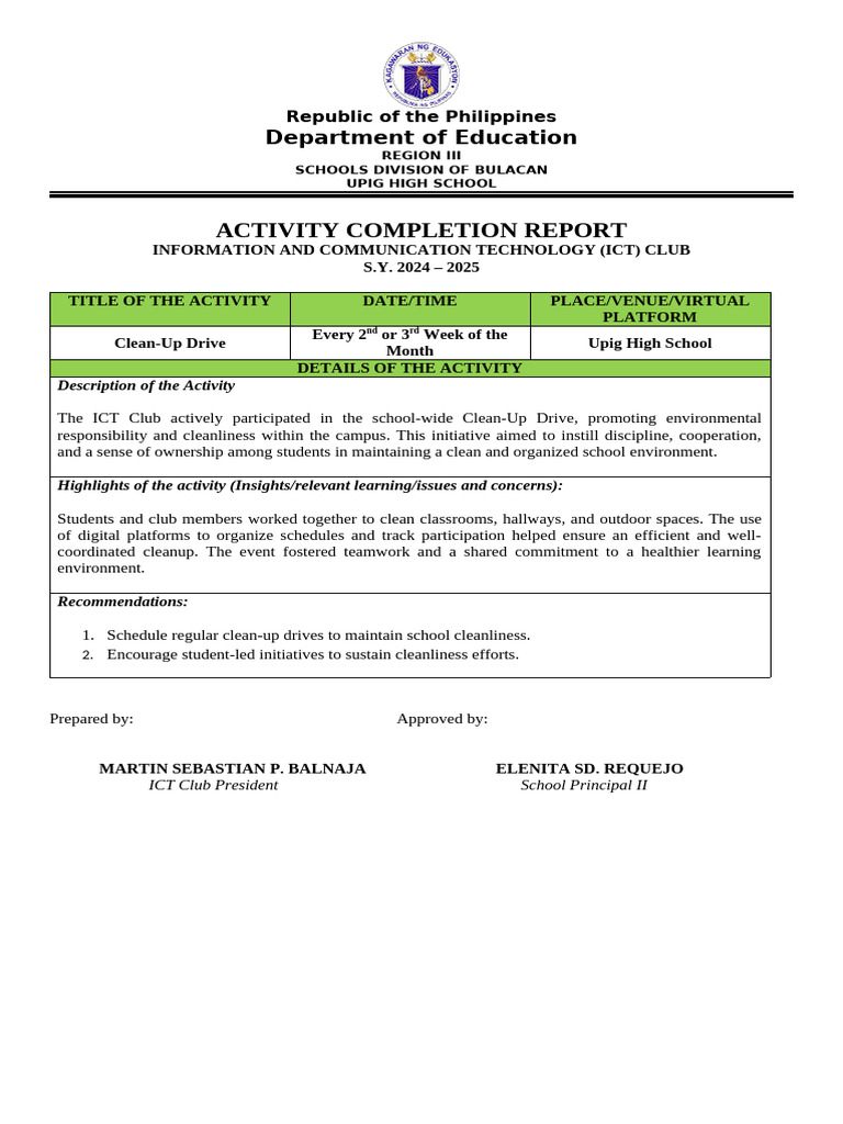 ACR - Clean-Up Drive | PDF
