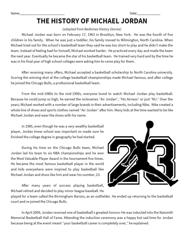 Copy of ECR - Michael Jordan | PDF