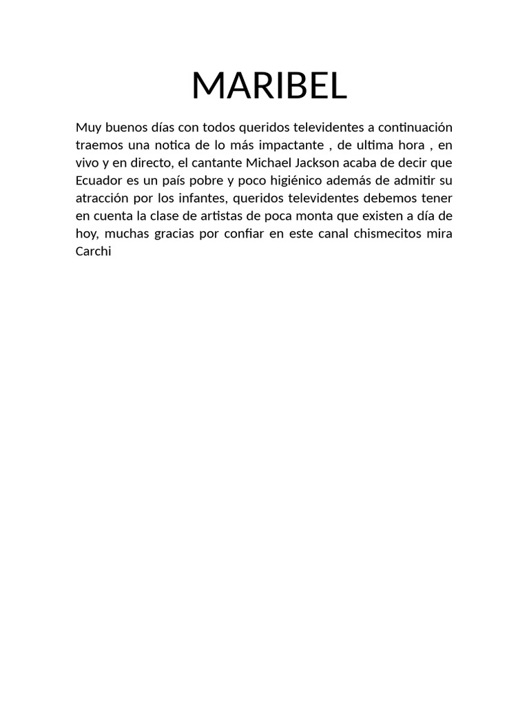 Maribel | PDF