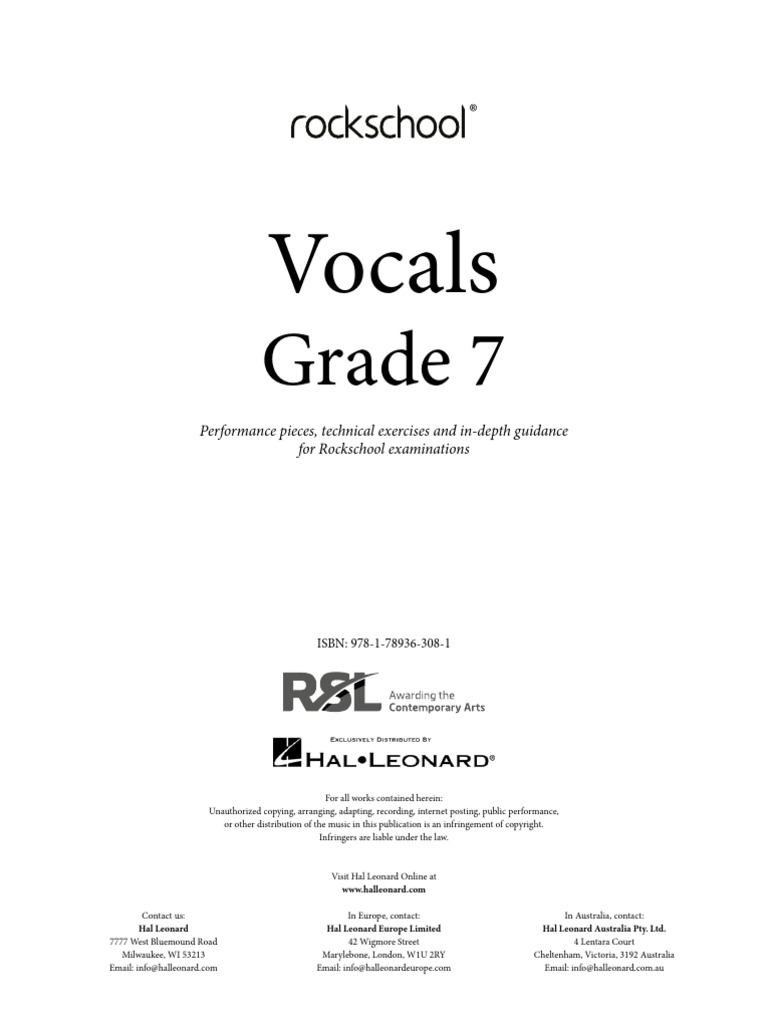 RSK200154 Rockschool Vocals 2021 G7 DIGITAL | PDF | Performing Arts ...