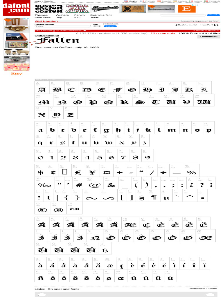 Old London Font Dafont - Com 2 | PDF