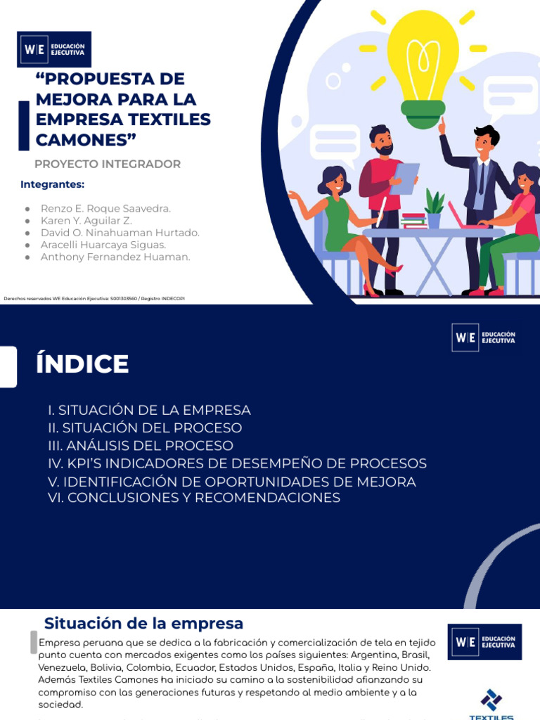 Textiles Camones - Producción | PDF | Textiles | Calidad (comercial)