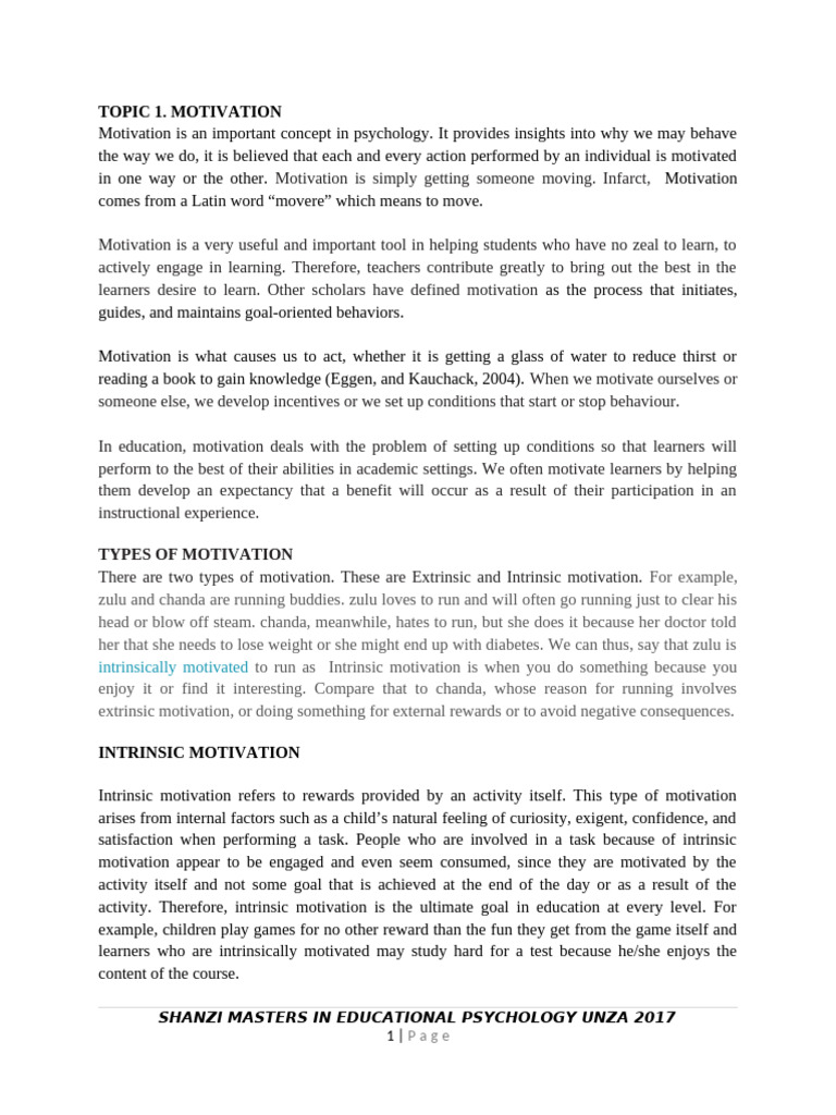 MOTIVATION ,MEMORY,INTELLIGENCE AND STATISTICAL MEASUREMENTS | PDF ...