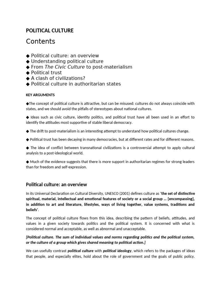 Understanding Political Culture Dynamics | PDF | Political Science