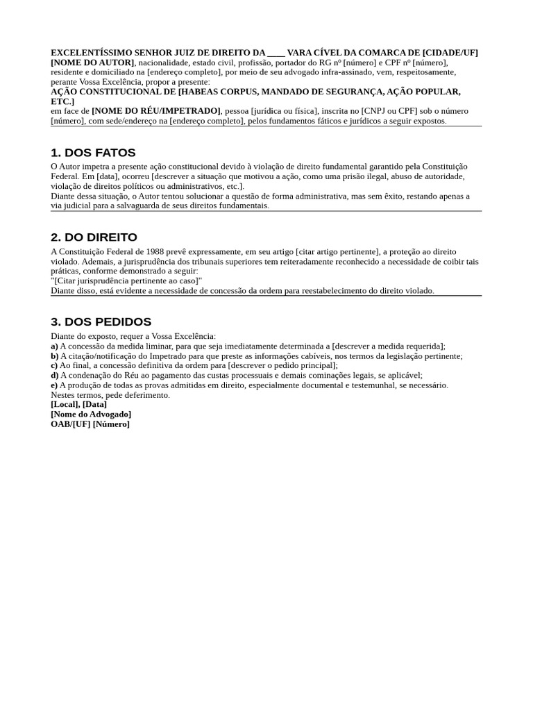Modelo de Constitucional | PDF