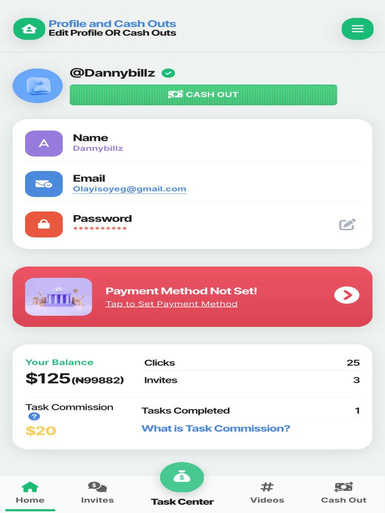 Cash Out and Account Settings | PDF