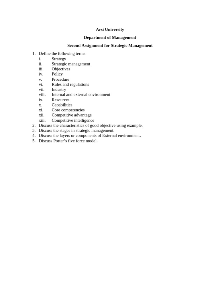Assignment 2 Strategic Management | PDF