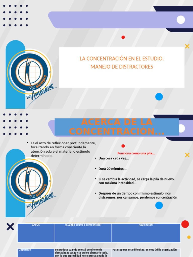 Manejo de distractores | PDF | Pensamiento | Atención
