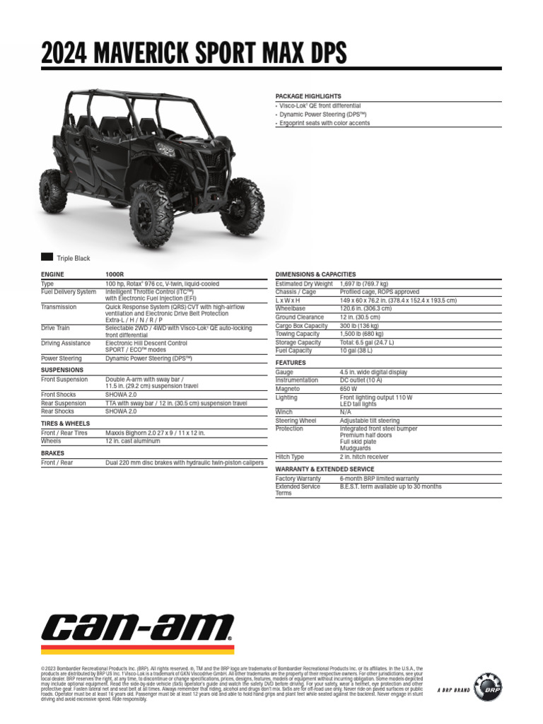 Orv SSV My24 Spec Mavsport Max DPS Enna HR | PDF | Steering | Motor Vehicle