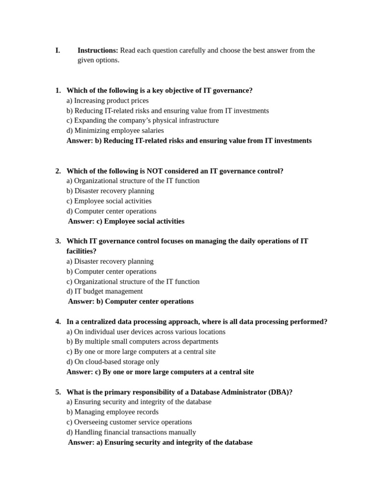 Chapter-2-Exam-Key-to-Correction | PDF | Audit | Cloud Computing