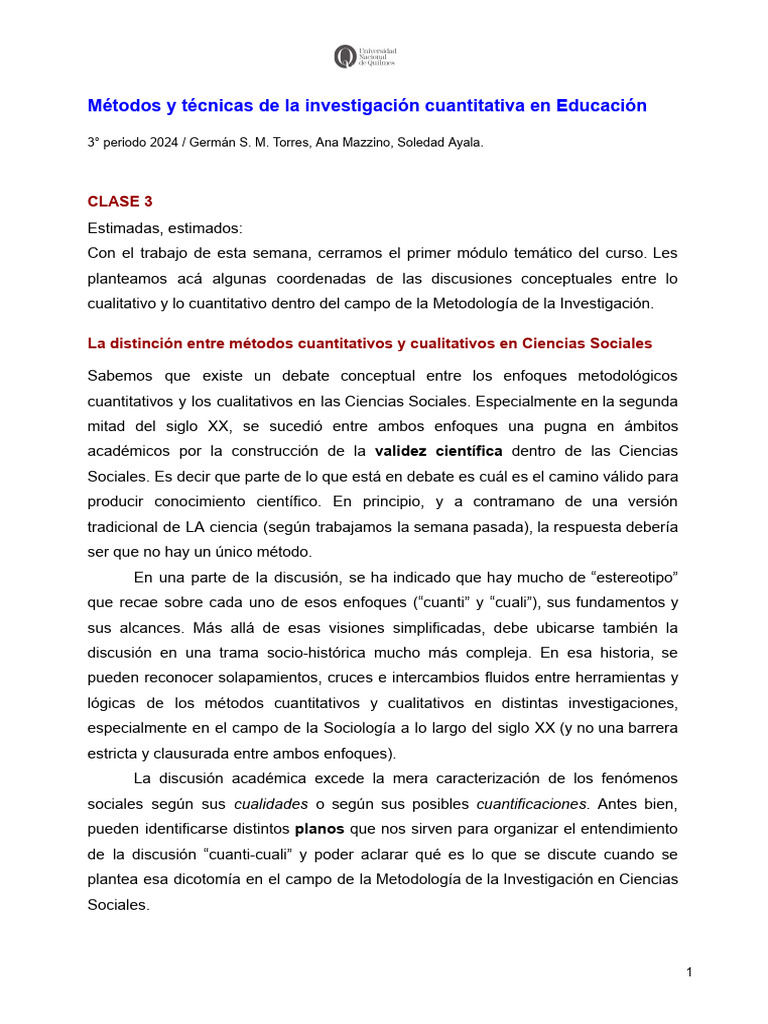 Clase 3 (3° Periodo 2024) Mét. y Téc. Inv. Cuantitativa en Educación ...