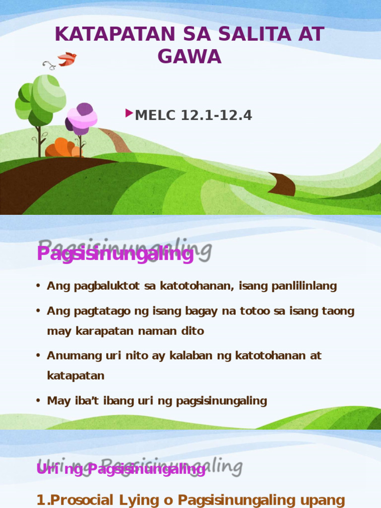 Katapatan Sa Salita at Gawa | PDF