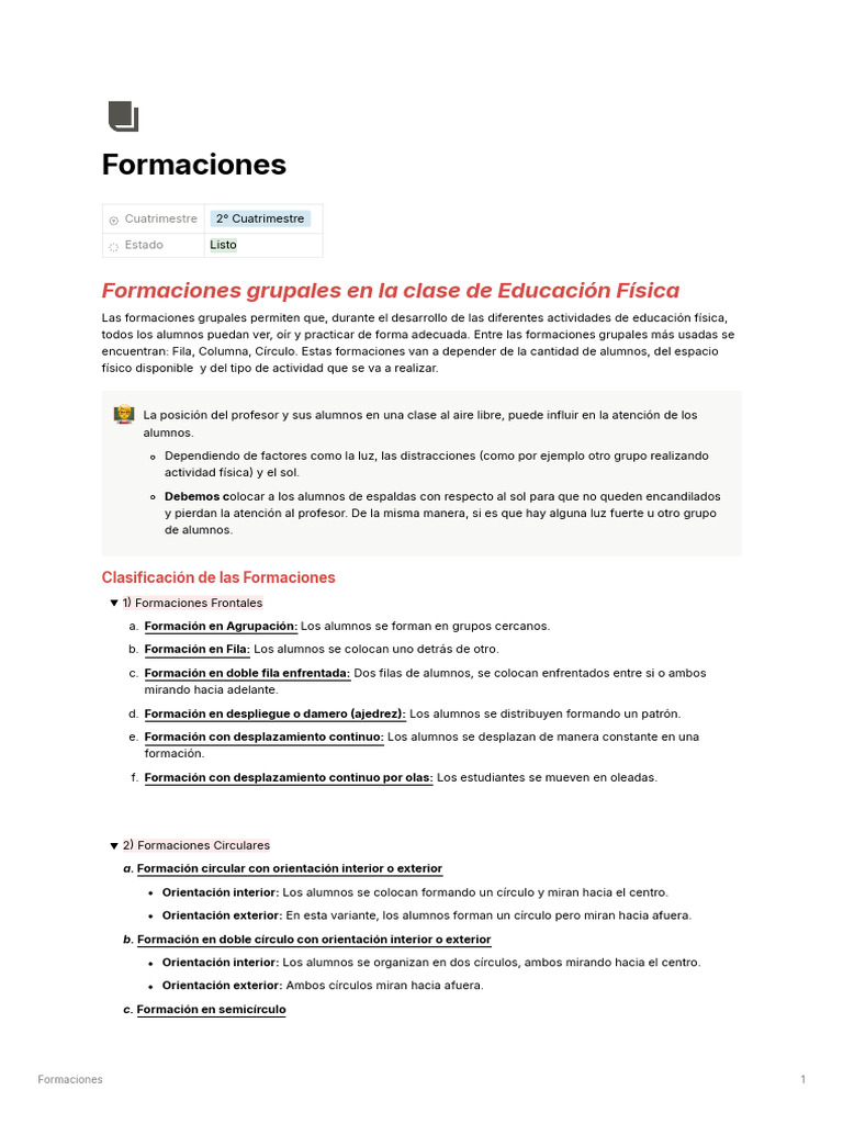 Formaciones | PDF
