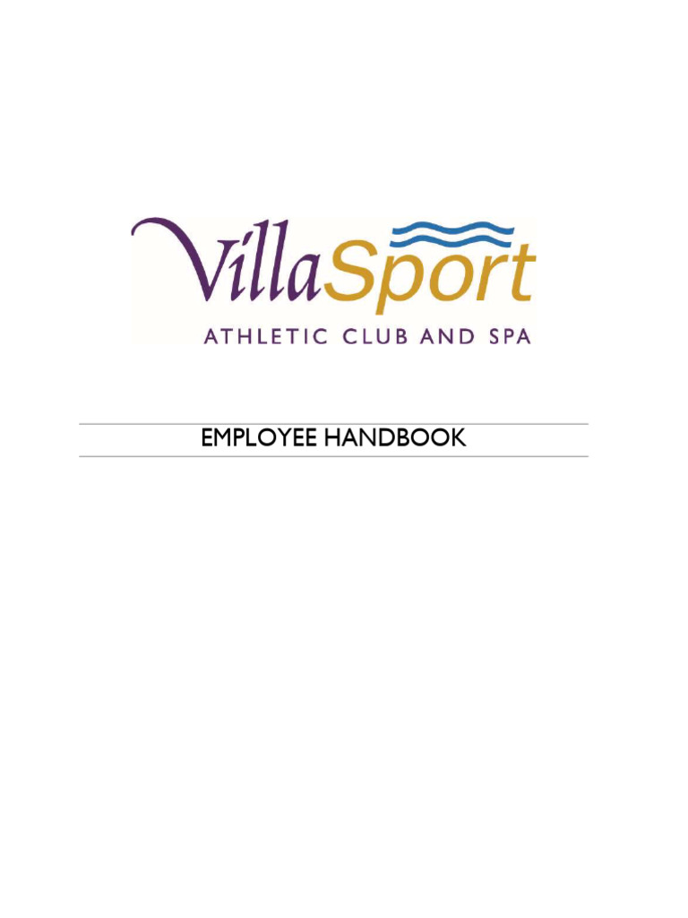 Employee Handbook - VillaSport 1.1.24 | PDF | Sexual Harassment | Harassment