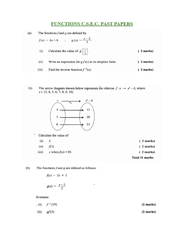 Functions and Cordinate Geometry Past Papers PT 2 | PDF