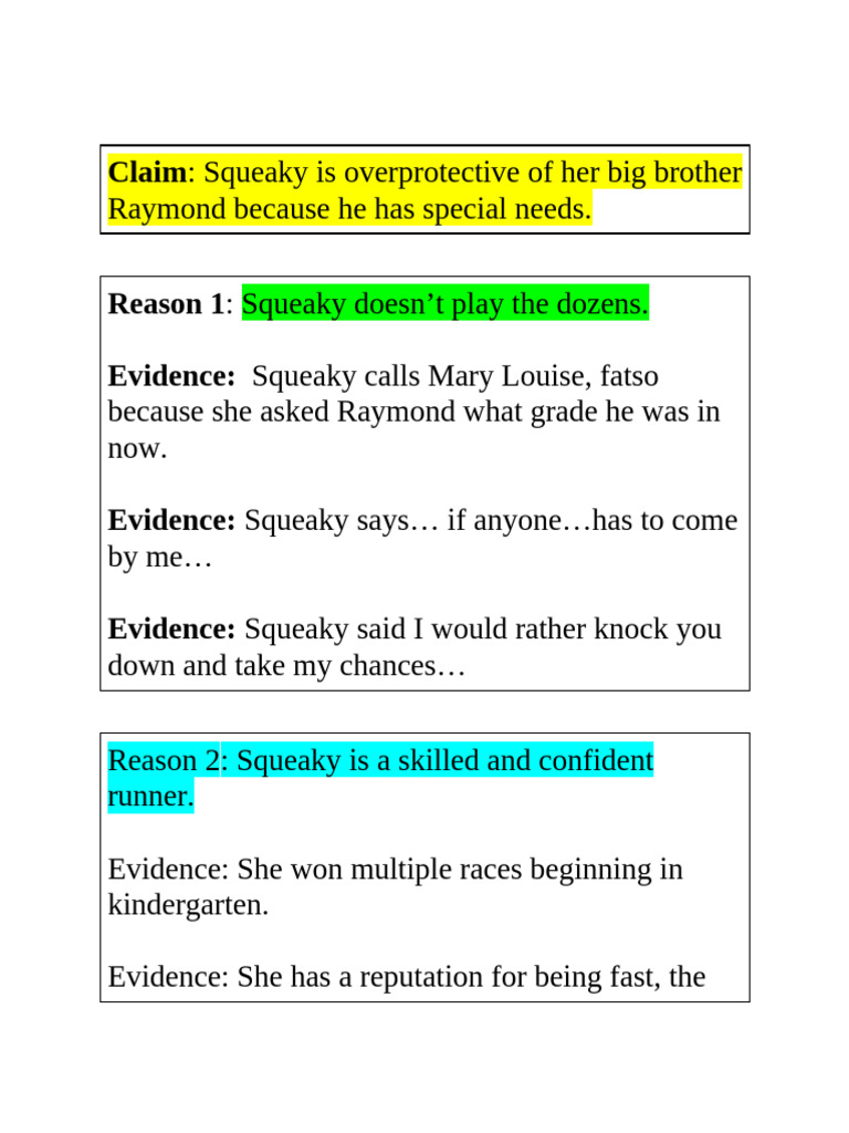 Boxes and Bullets ELAR 1 11 15 | PDF | Psychology | Behavioural Sciences