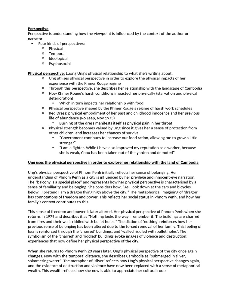 Physical Perspective | PDF | Democratic Kampuchea | Khmer Rouge