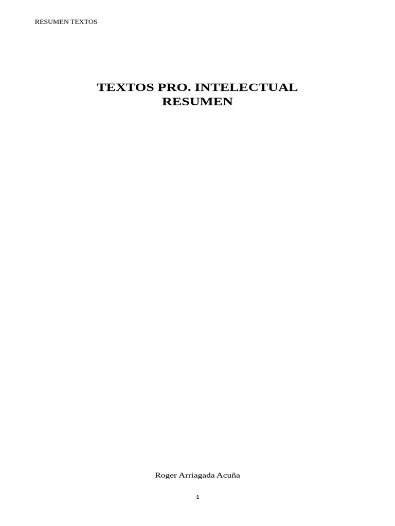 Resumen Textos | PDF | Patentar | Propiedad