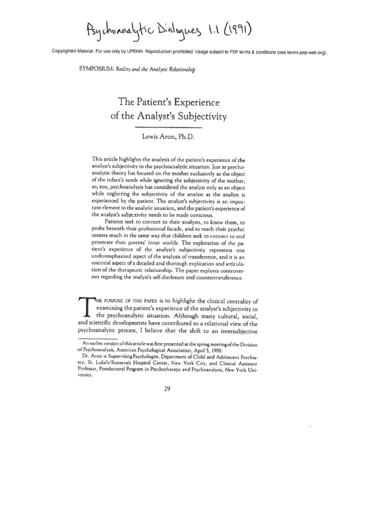 Aron PatientExperience | PDF