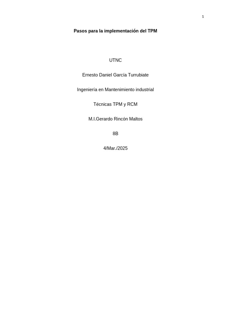 TPM RCM | PDF | Business