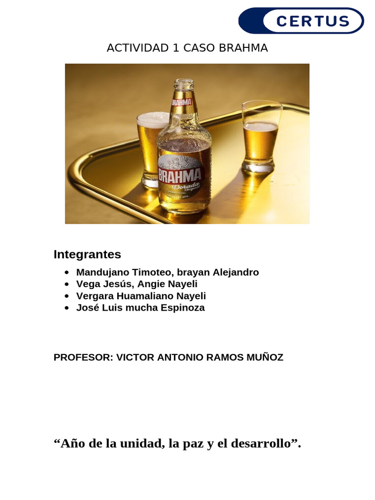 Actividad 1 Caso Brahama.. | PDF | Marca | Publicidad