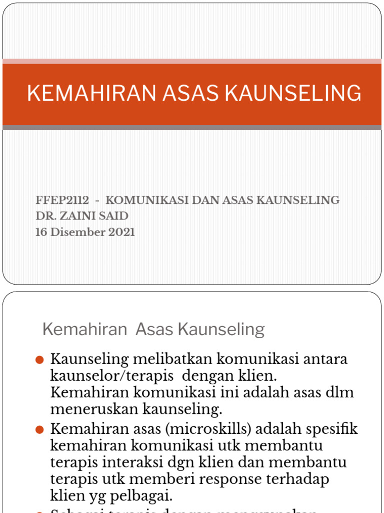5.kemahiran Asas Kaunseling | PDF