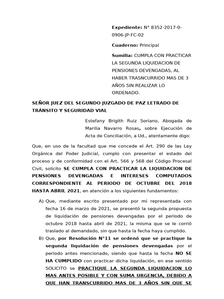 Modelo de Escrito Designando Abogado Defensor | PDF | Liquidación | Ley Pública