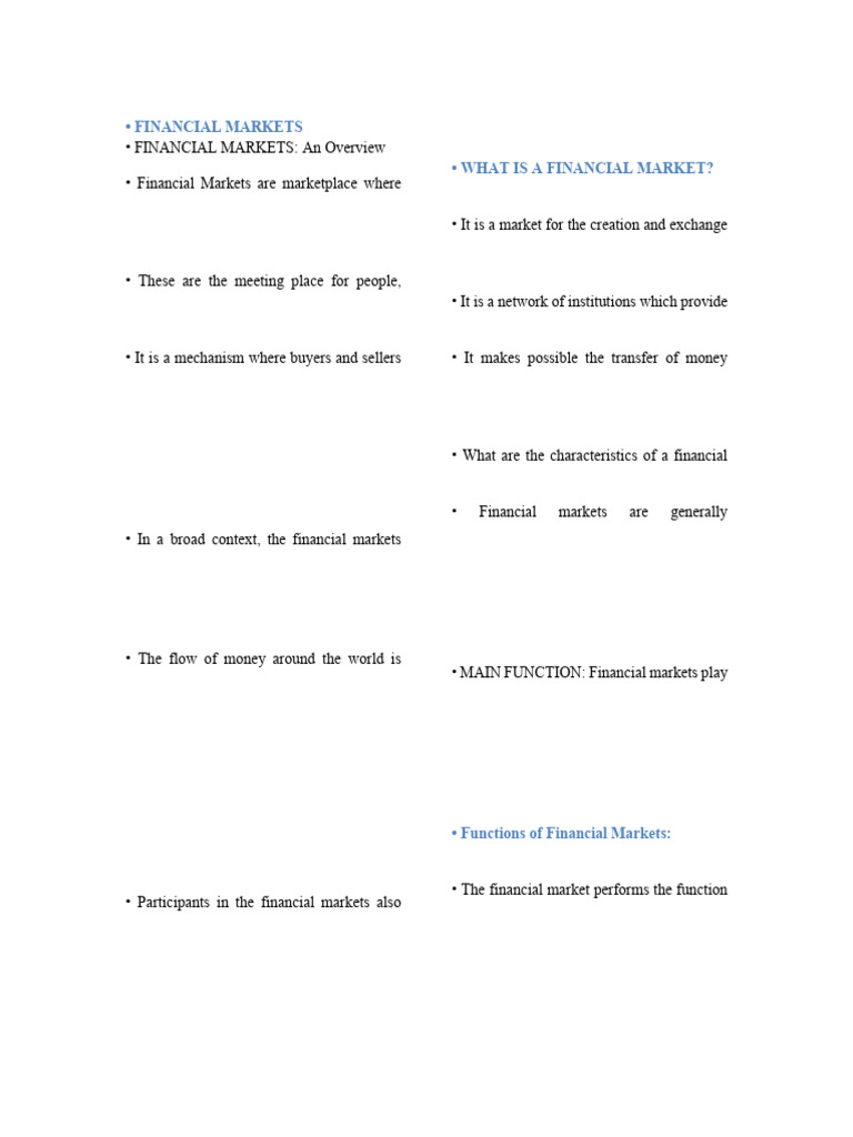 Financial Market Reviewer | PDF | Day Trading | Financial Markets