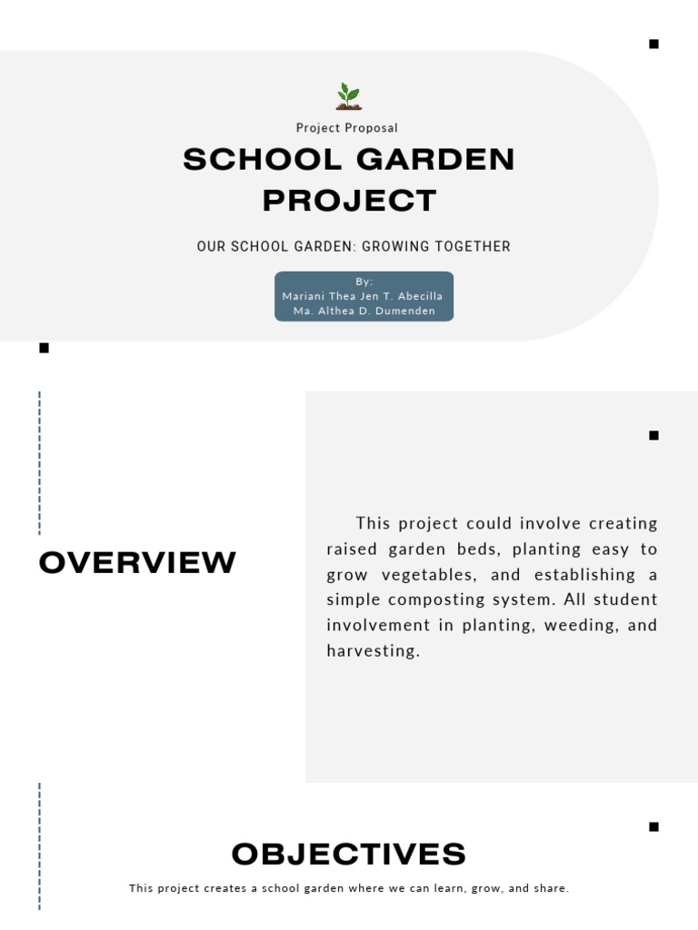 School Garden Project Proposal | PDF