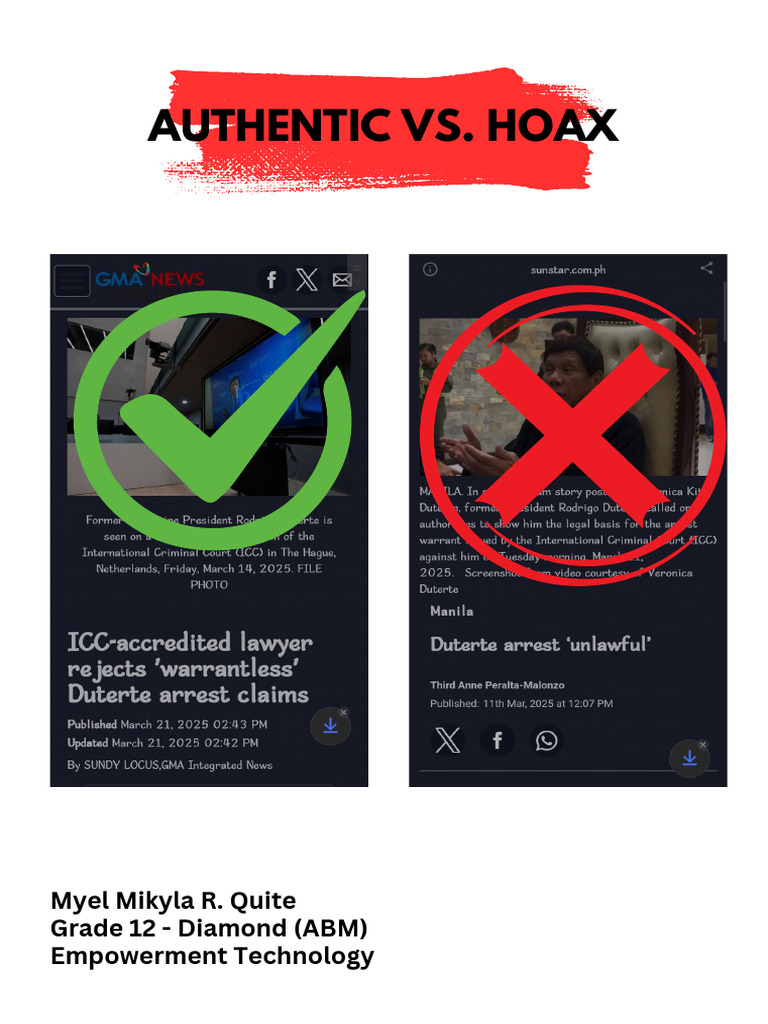 Authentic vs. Hoax: A Guide | PDF