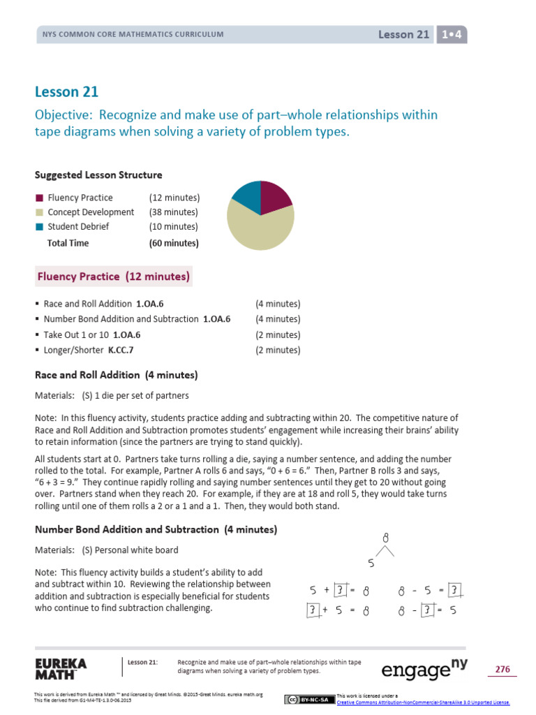 Math g1 m4 Topic e Lesson 21 | PDF | Mathematics | Creative Commons License
