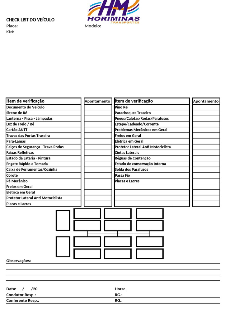 CheckList Tanque Silo | PDF | Veículo motorizado