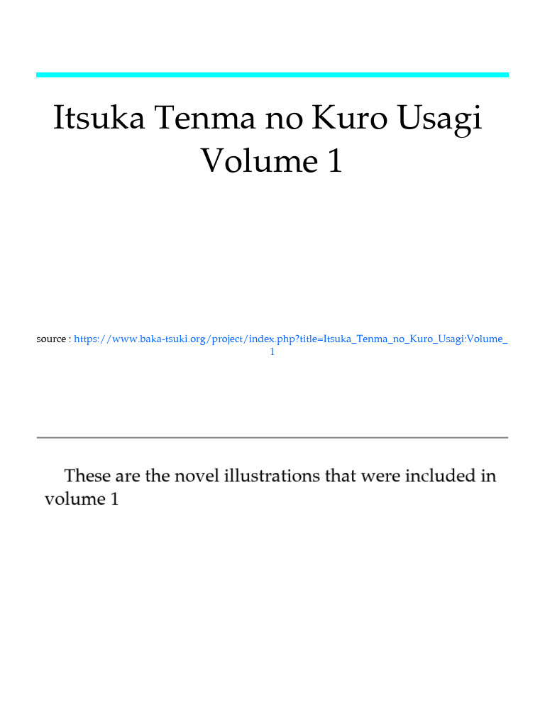 Itsuka Tenma no Kuro Usagi - Volume 01: 900 Seconds of Afterschool time ...
