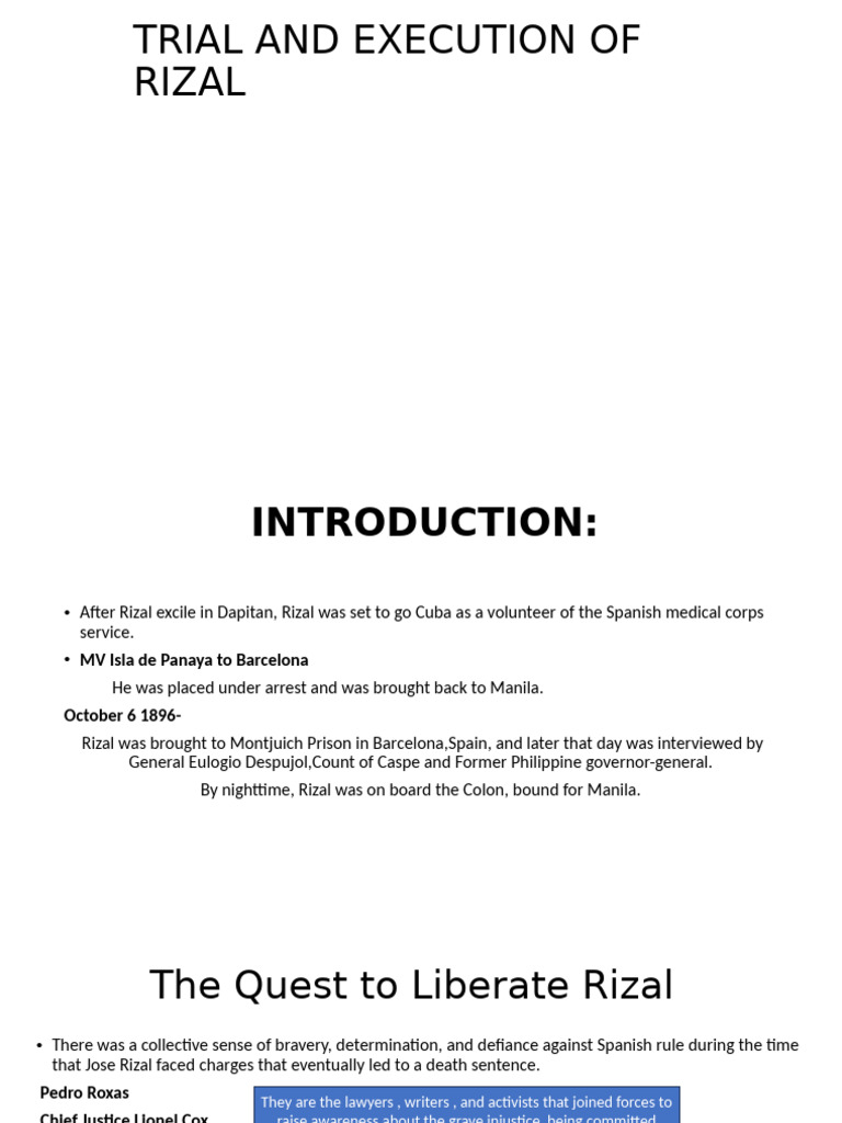 Rizal's Trial and Execution Overview | PDF | Capital Punishment ...