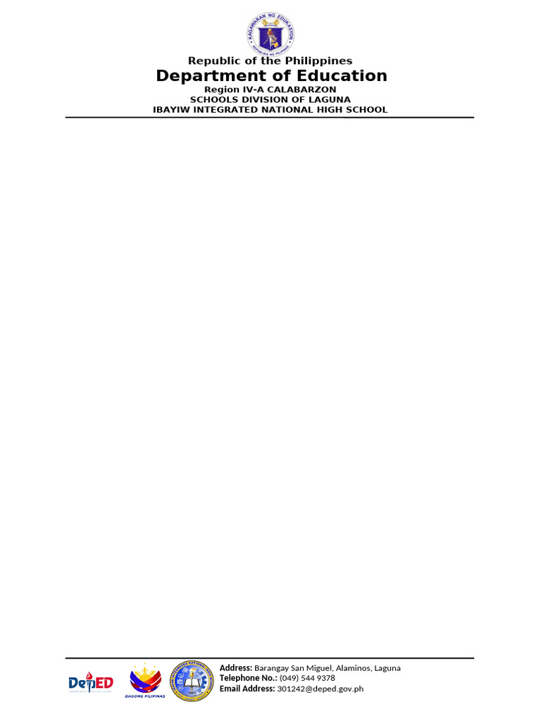 DepEd Laguna Logo and Header Template | PDF