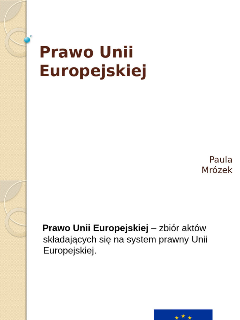 Prawo Unii Europejskiej-Mrózek | PDF