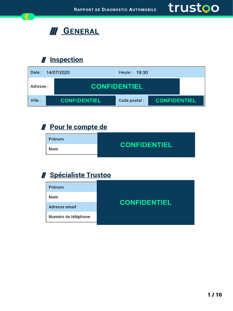 Exemple de Rapport Rempli Printed | PDF