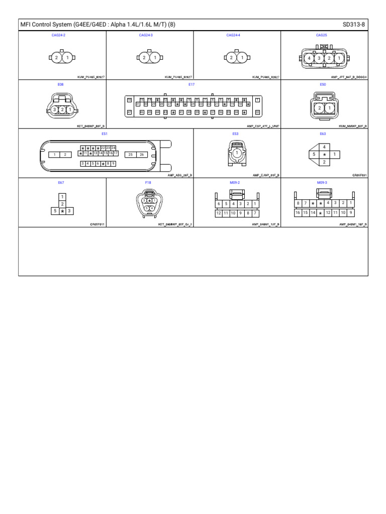 MFI Control System Overview: G4EE/G4ED | PDF | Ignition System | Machines
