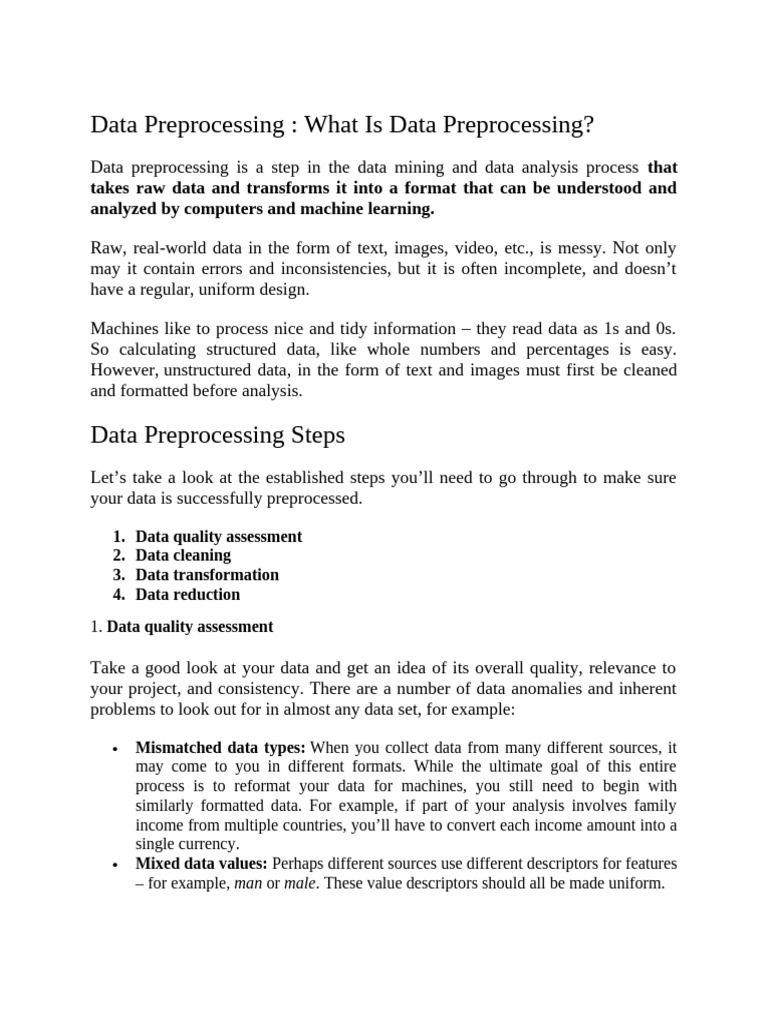U1 - DA - Data Preprocessing | PDF | Data | Outlier