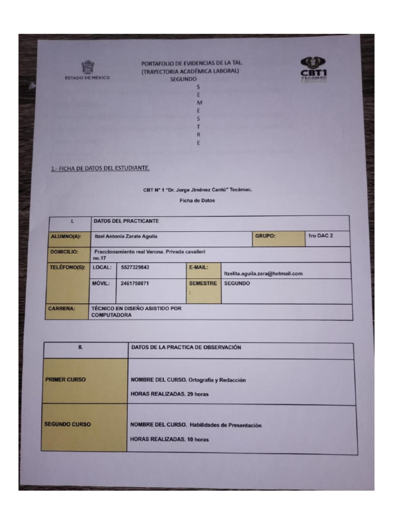 Ficha Segundo Semestre | PDF