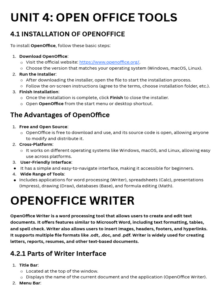 OpenOffice Installation and Tools Guide | PDF | Spreadsheet | Window ...