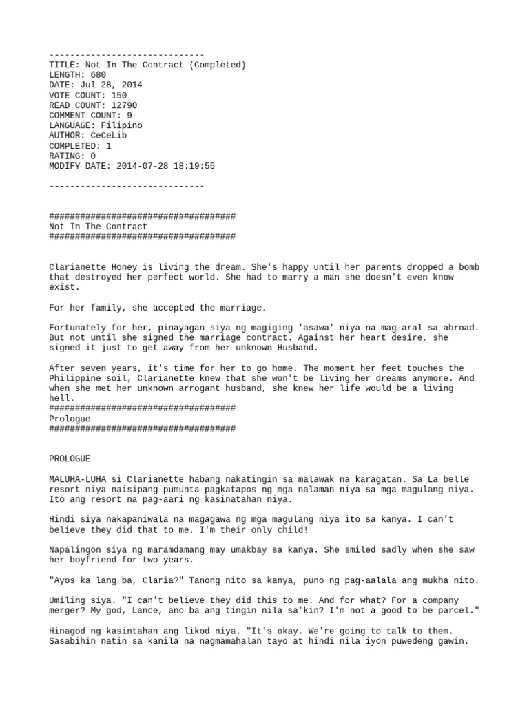 CeCeLib Not in The Contract Completed | PDF