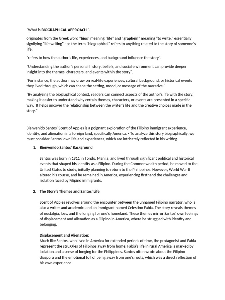 What Is BIOGRAPHICAL APPROACH | PDF | Philippines | Identity (Social ...