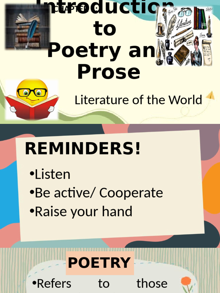 Overview of Poetry and Prose Types | PDF | Poetry | Essays