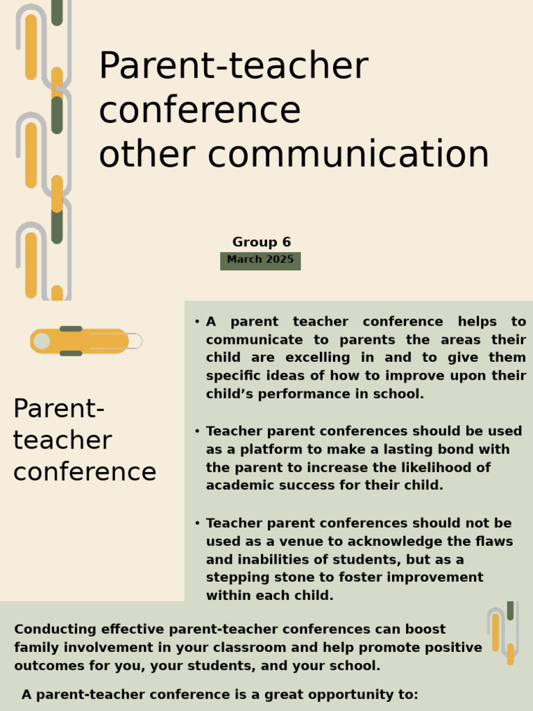 Effective Parent-Teacher Conference Tips | PDF | Individualized ...