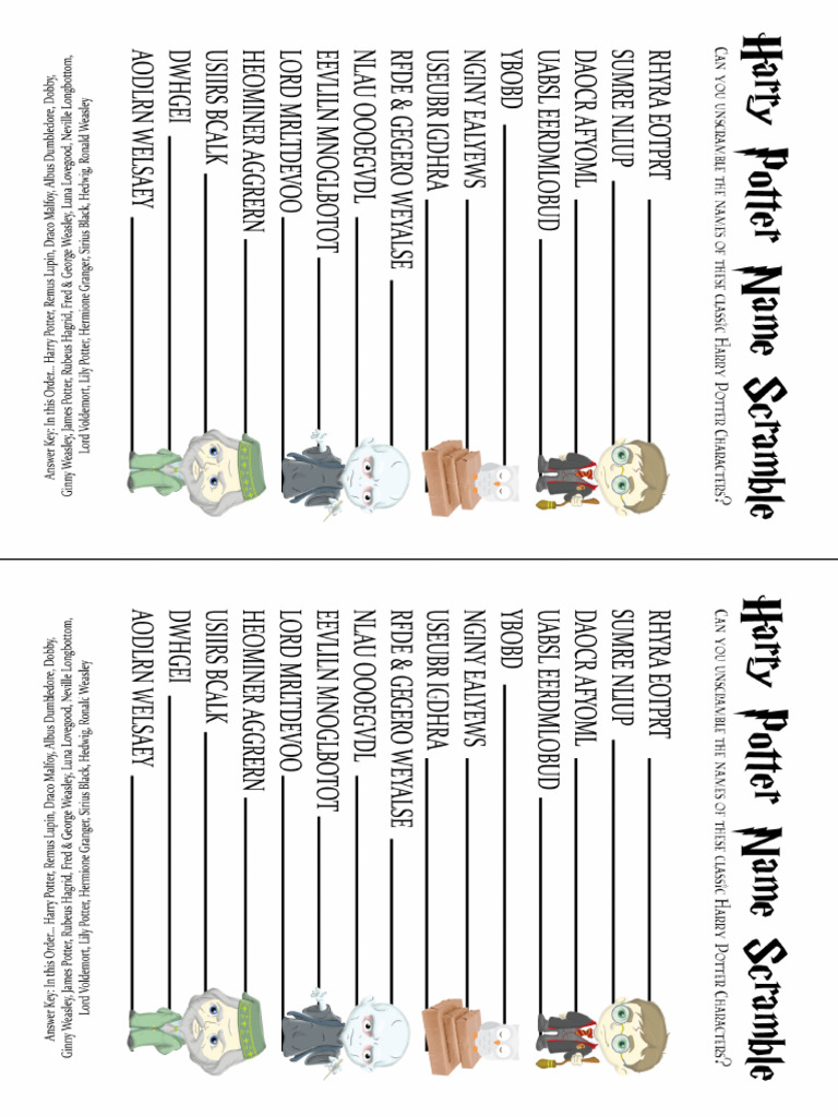 Harry Potter Activity Sheets | PDF