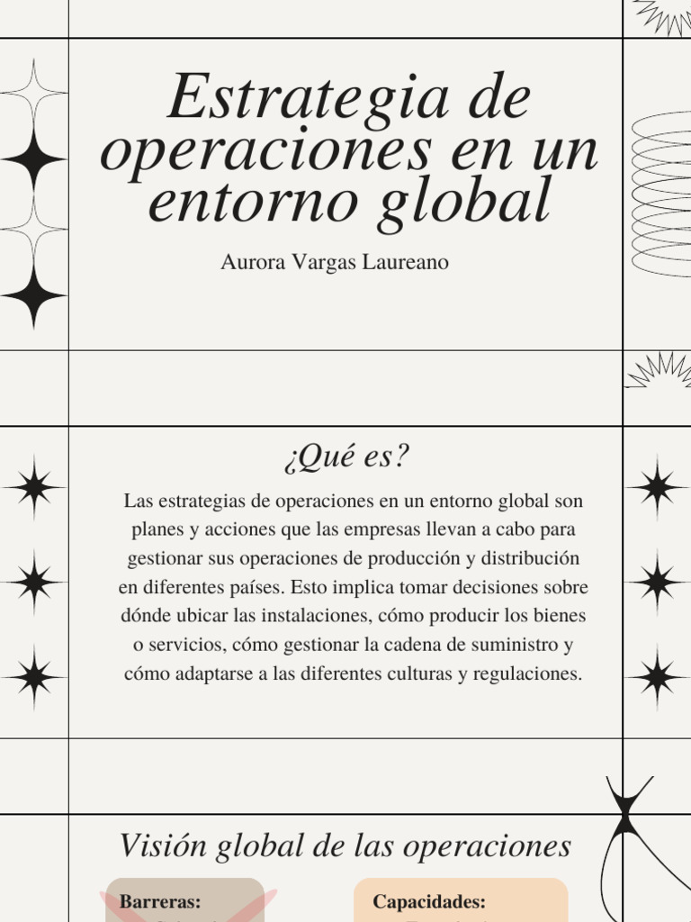 Estrategia de Operaciones en Un Entorno Global | PDF | Planificación | Business