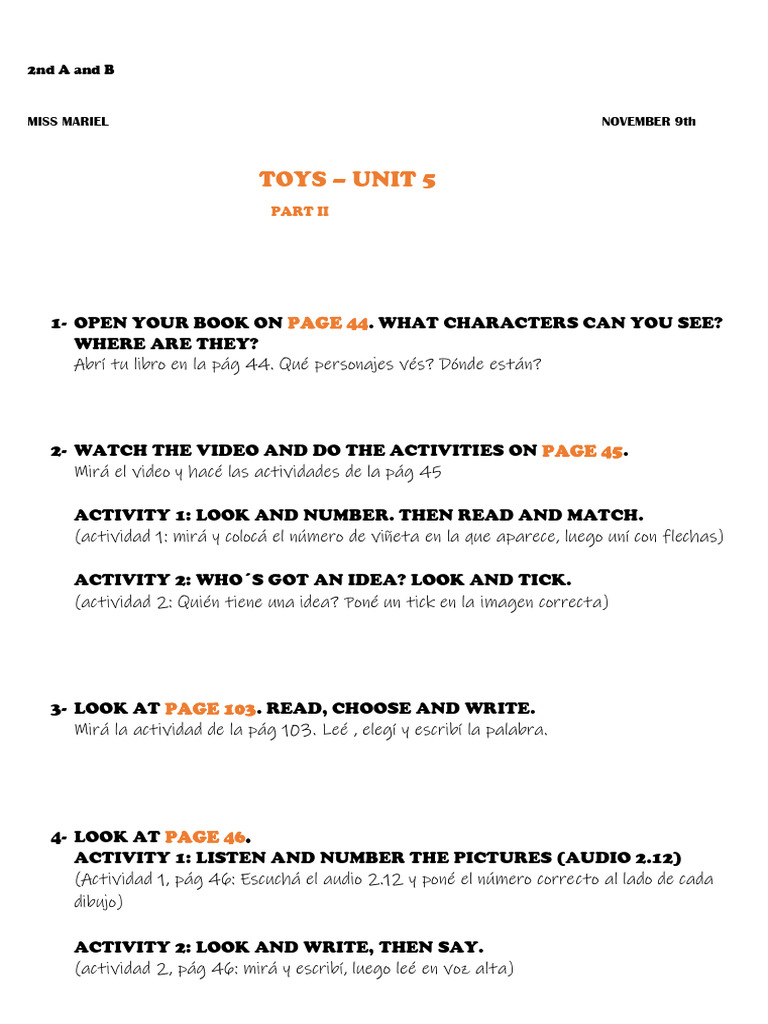 Toy Story Activity With Trailer | PDF