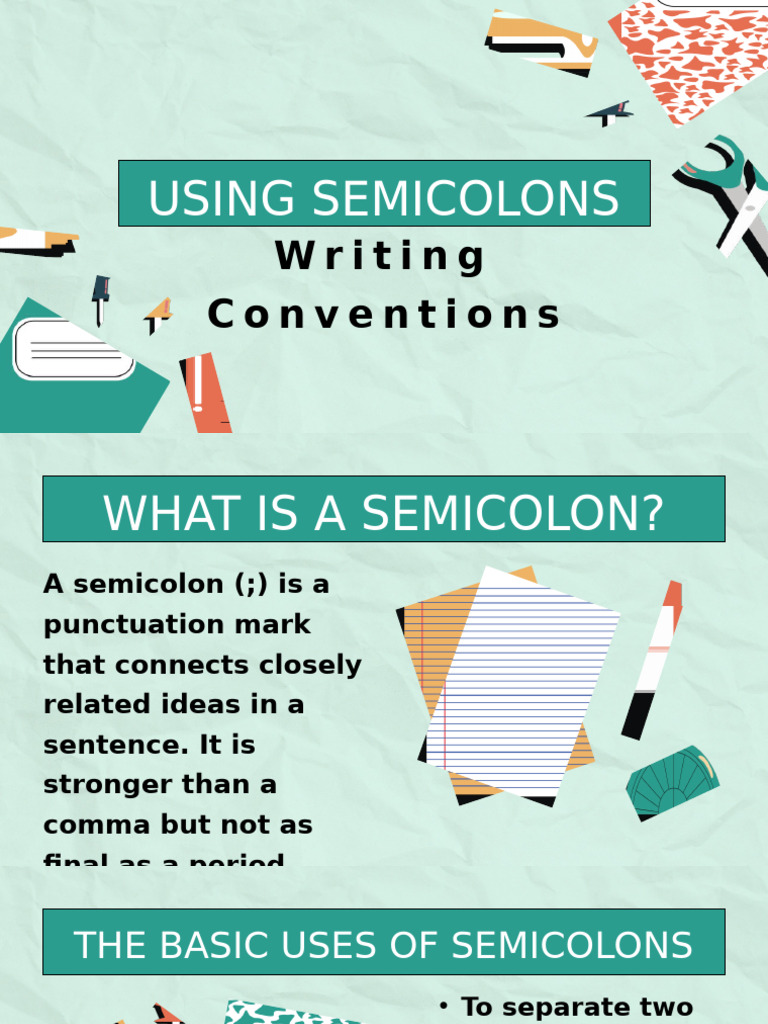 Using-Semicolons-Education-Presentation-in-Green-Sketch-Style | PDF ...